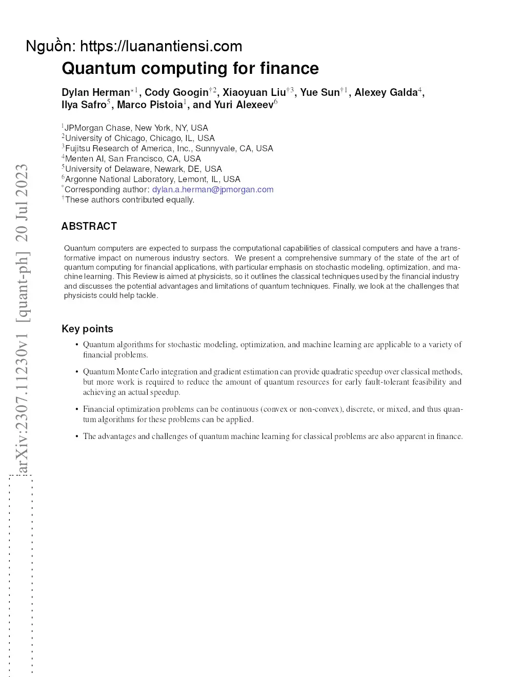 Nghiên cứu: Quantum Computing For Finance - Hỗ trợ, tư vấn, chắp bút ...