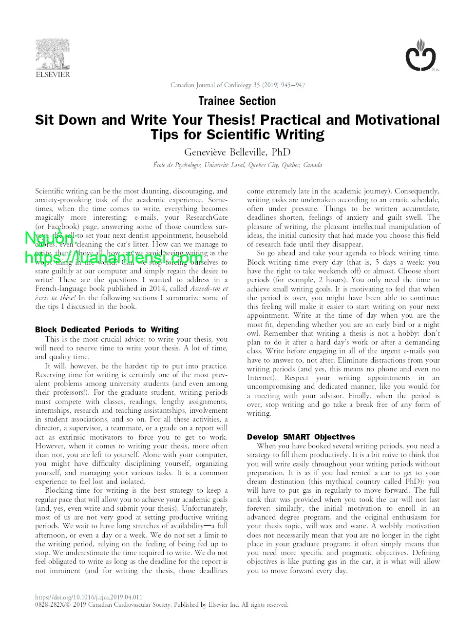 Nghiên cứu: Sit Down And Write Your Thesis! Practical And Motivational ...